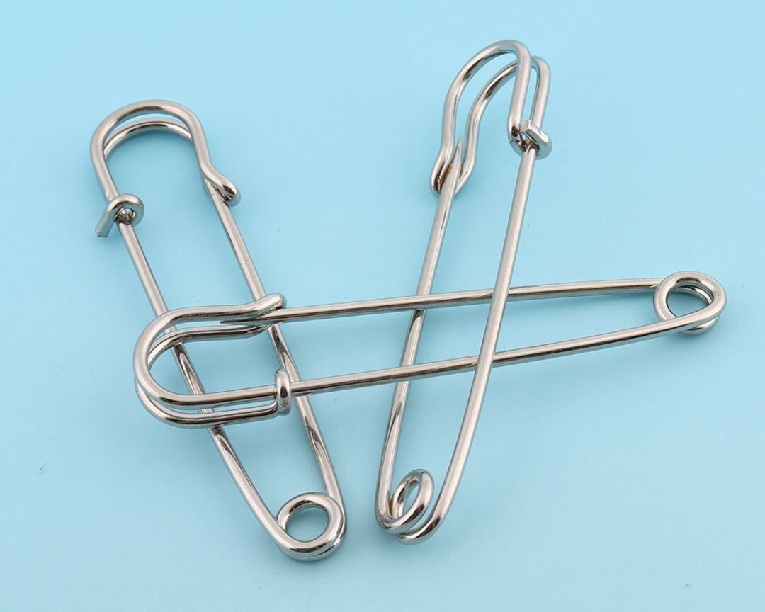 Silver Safety Pins 10pcs 115*20mm Charming Safety Pins Metal Pins ...