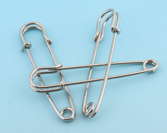 Silver Safety Pins 10pcs 11520mm Charming Safety Pins Metal - Etsy