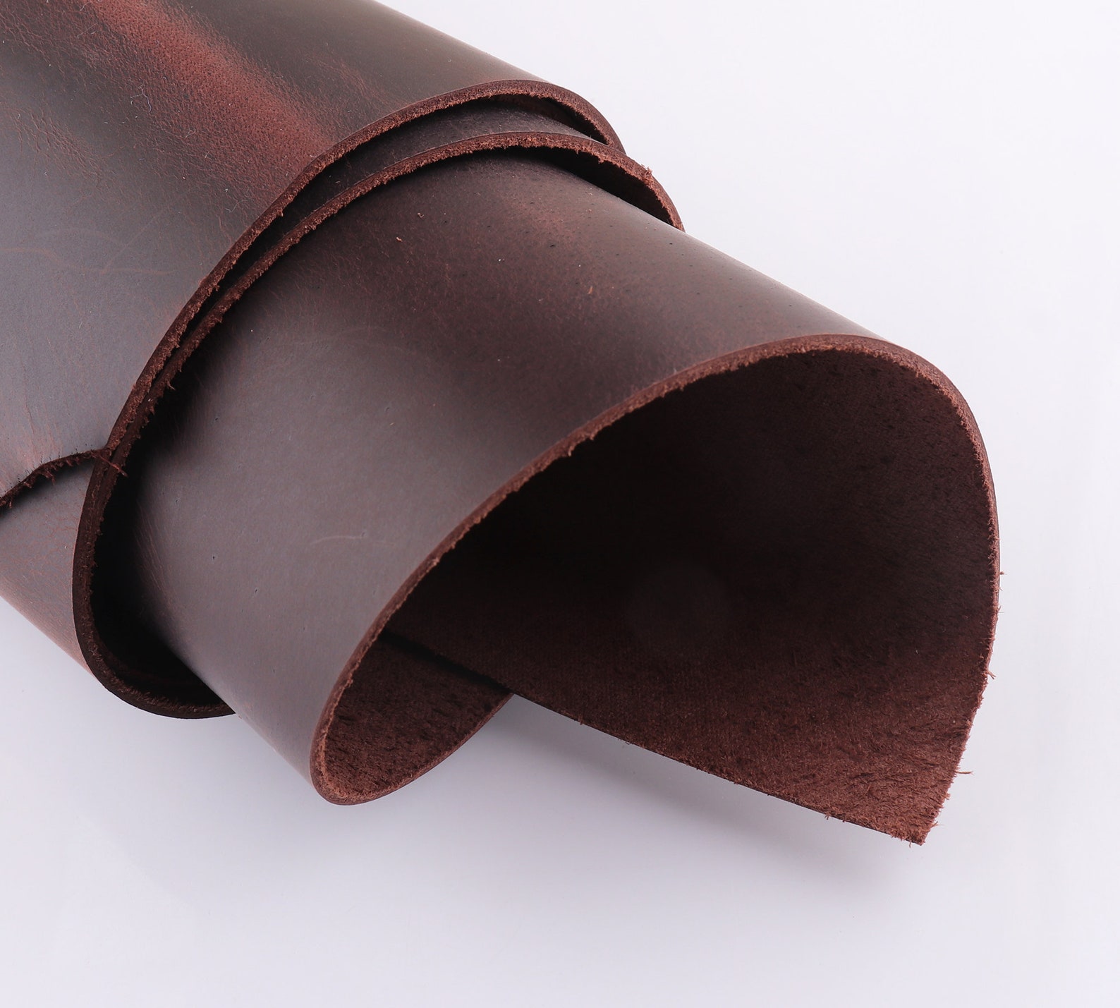 Dark Coffee Natural Leather Pieces Genuine Leather Sheets Cow Skin ...