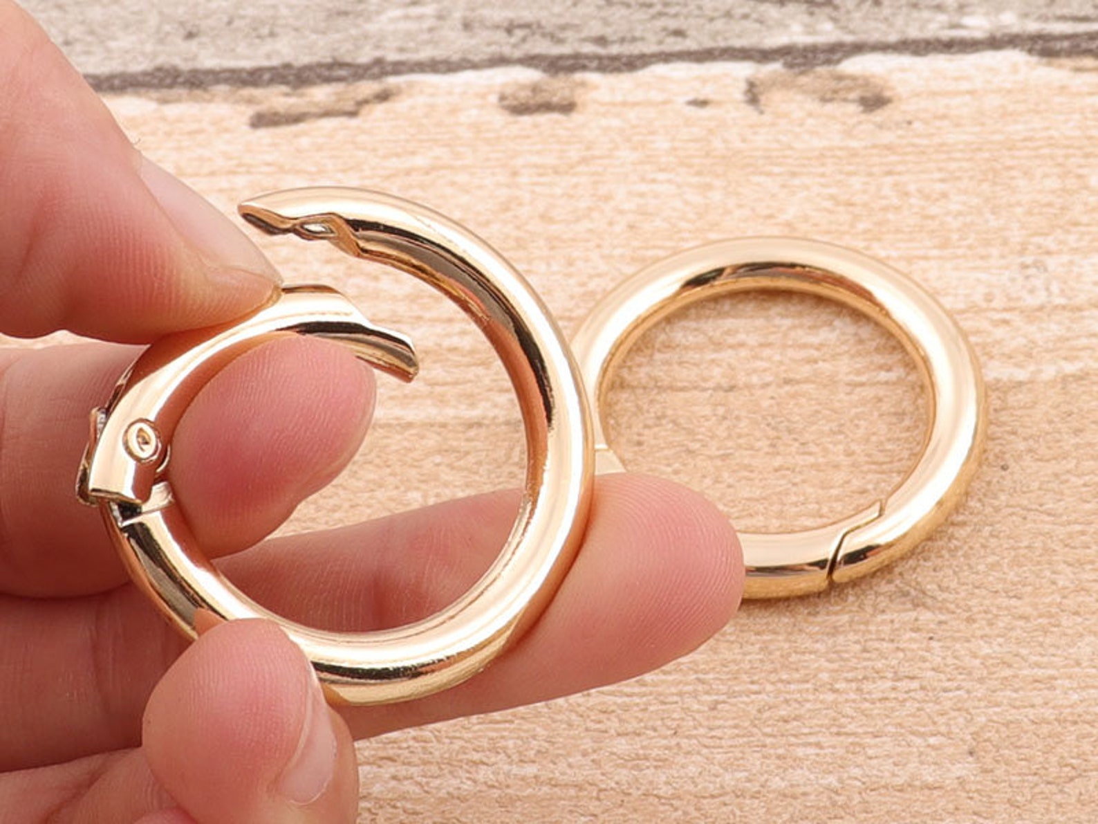 Spring Hook 1 25mm Push Gate Snap Hook Light Golden O | Etsy