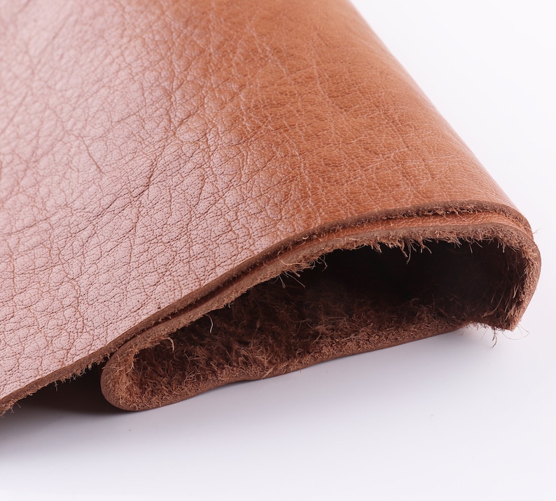 A4 8*12" Genuine Leather Sheets Light Orange Cowhide Leather Pieces ...