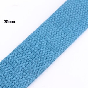 Cotton Webbing 1-5 Yards*25mm Blue Webbing Fabric Belt Canvas Webbing ...