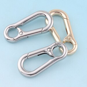 Push Gate Spring Hook Round Spring Clasp Double Rings Snap Hook Metal ...