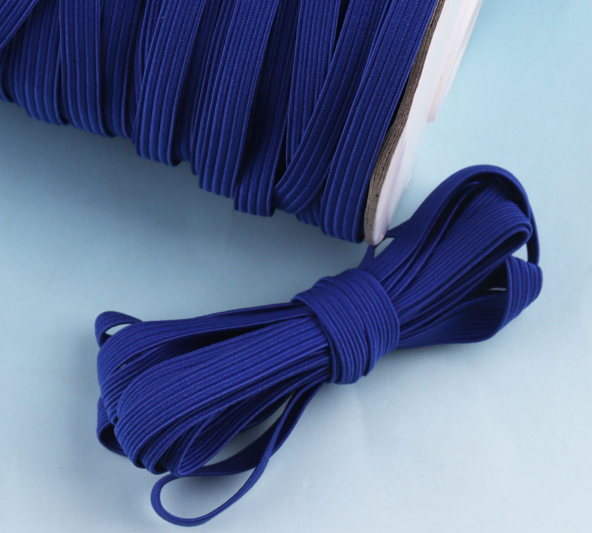 5mm/6mm(1/4") Flat Elastic Cord for Mask Colorful Elastic Cord Spool ...