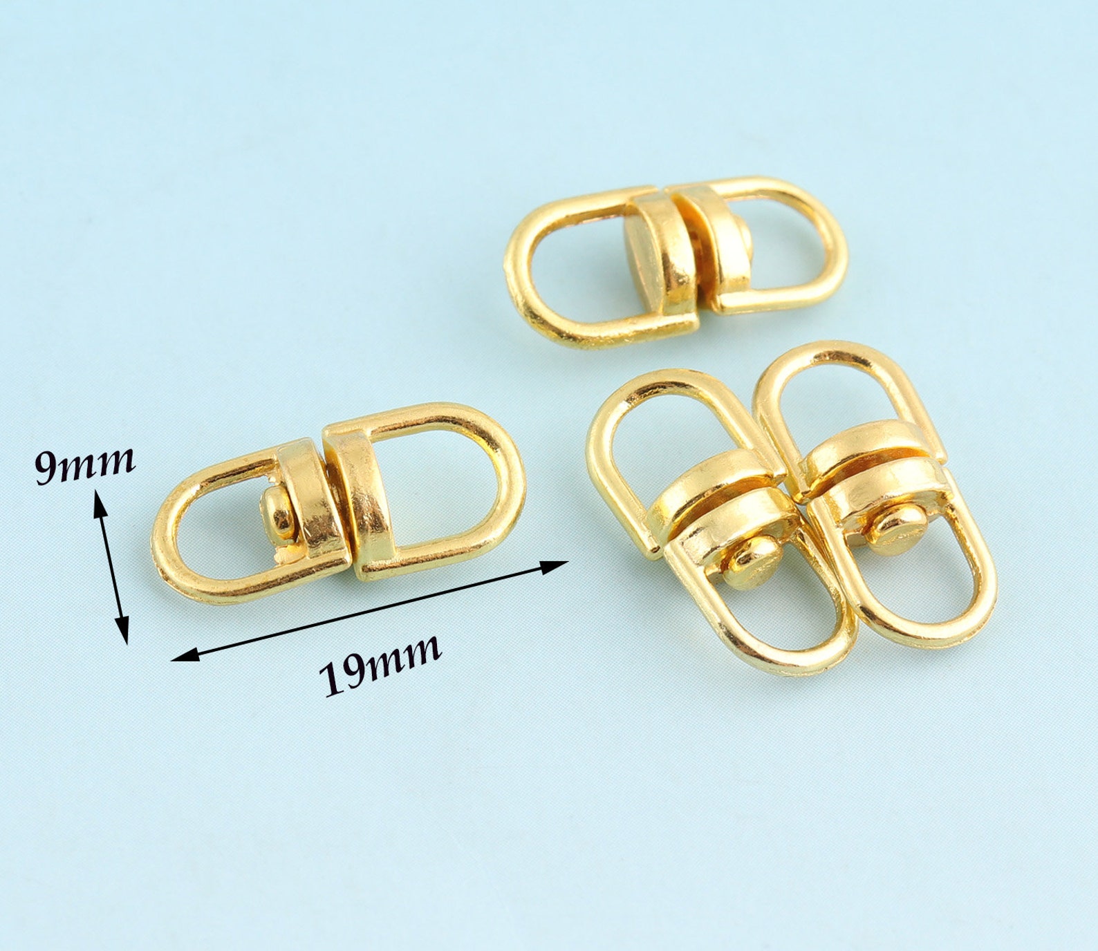 Mini Swivel Connector Ring 50pcs 19mm Gold Swivel Clasp Metal Dog ...