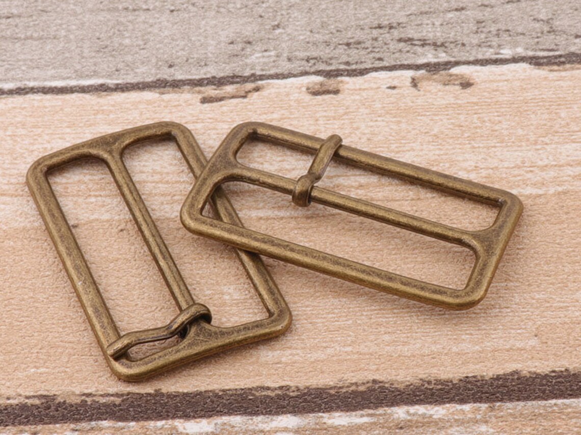 Large Belt Buckle 2"(50mm) Antique Bronze Adjuster Buckle Tri Bar ...