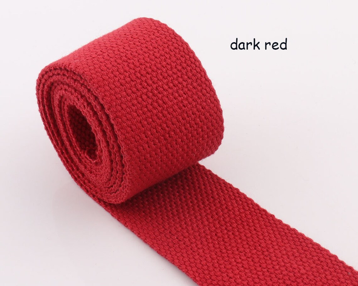 Red Correa 5 yardas 38mm Rayas Correa de peso pesado tela - Etsy España