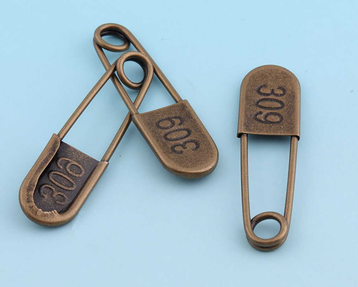Safety Pins 15pcs 5513mm Antique Bronze Safety Pins Metal - Etsy