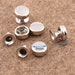 50sets 7mm Mini Silver Rivets Metal Button Double Capped Rivets Double ...