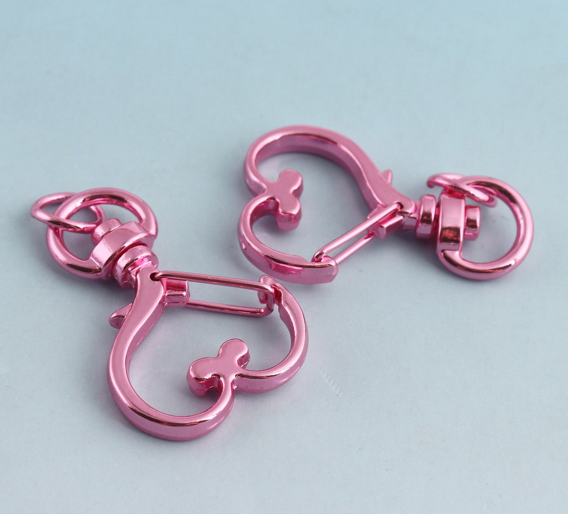 Pink Swivel Snap Hook 6pcs Heart Shape Swivel Clasp Swivel - Etsy