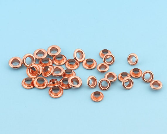 Mini Rose Gold Eyelets 100pcs 7mm/8mm Round Grommet Eyelets | Etsy