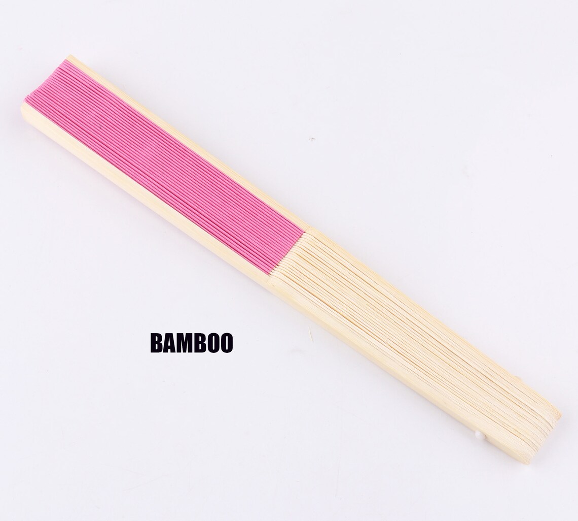 Hand Fans Chinese Paper Fans Hot Pink Fans Bamboo Folding Fans | Etsy