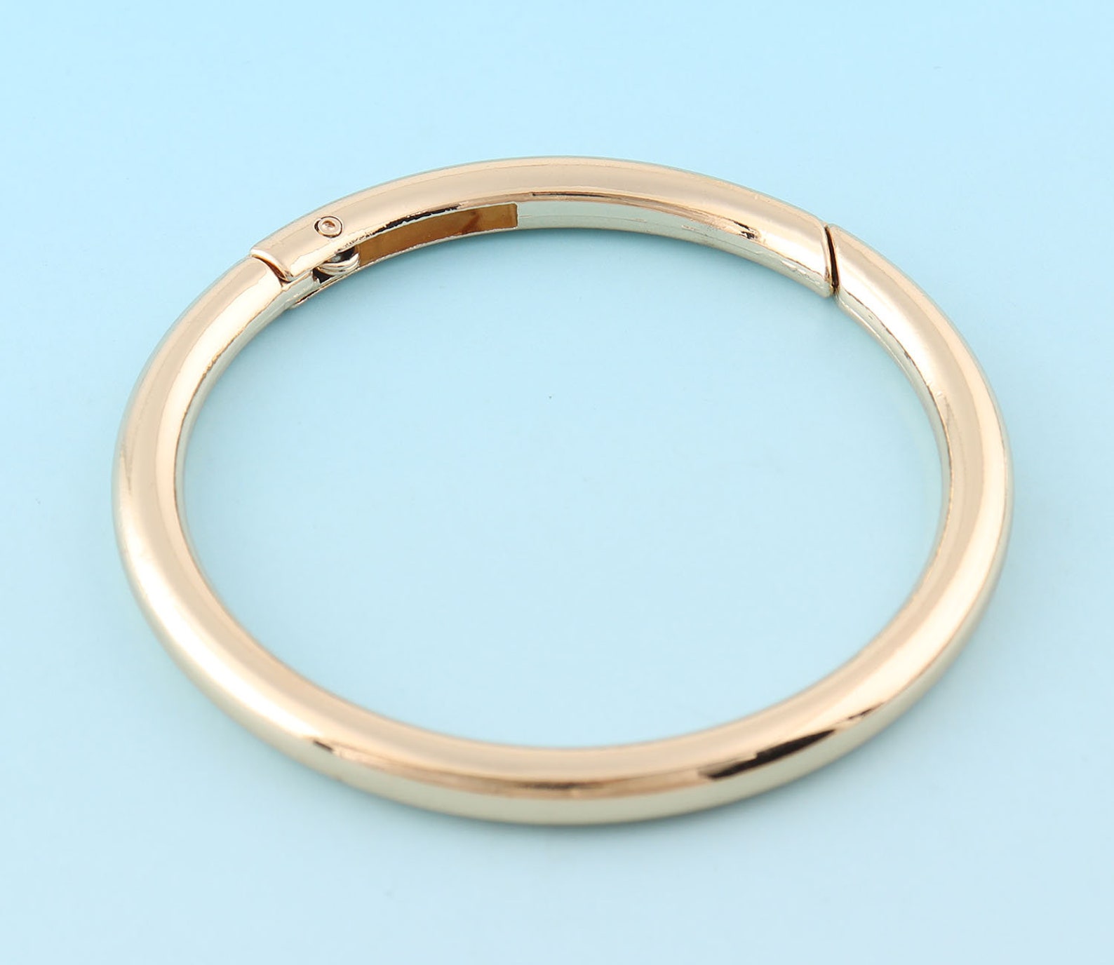 Light Gold O Ring Spring Hook 2 " Push Gate Snap Hook Large Key Chain ...
