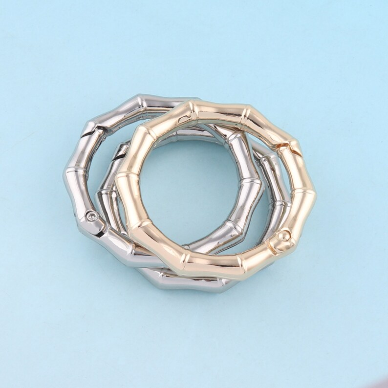 Push Gate Snap Hook Metal Spring Hook 30mm Bamboo Snap Hook | Etsy