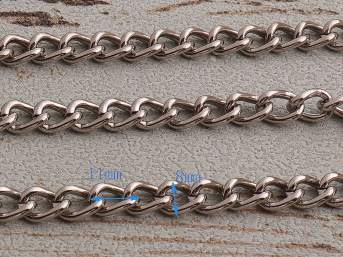 Silver Bag Chain 11mm Replacement Handle Chain Metal Shoulder | Etsy