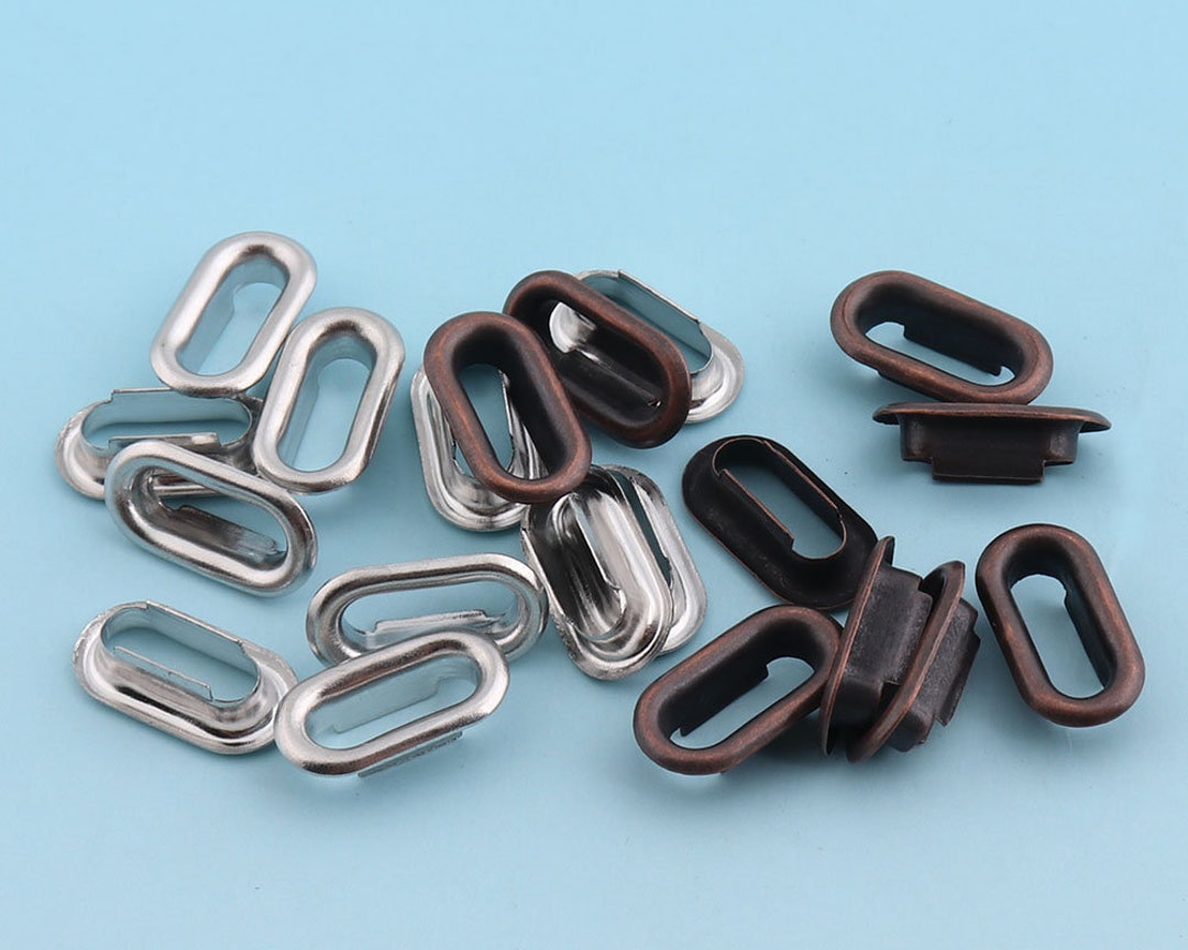 Red Copper/silver Eyelets 100pcs 15mm Rectangle Grommet Eyelets for ...