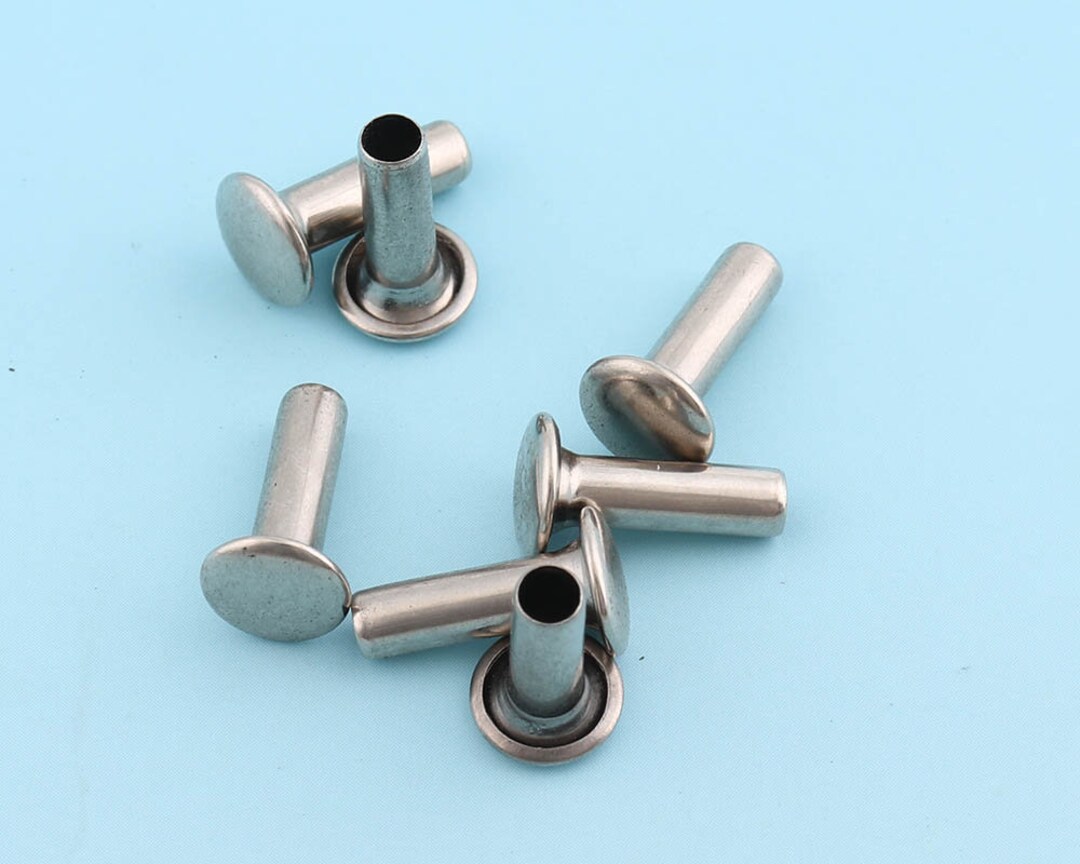 Silver Rapid Rivet 50sets 1/2" Grommet Rivets Metal Rivets Button Singe ...