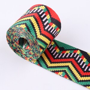 2inches Striped Webbing Colorful Ribbon Webbing Strap Soft Webbing Belt ...