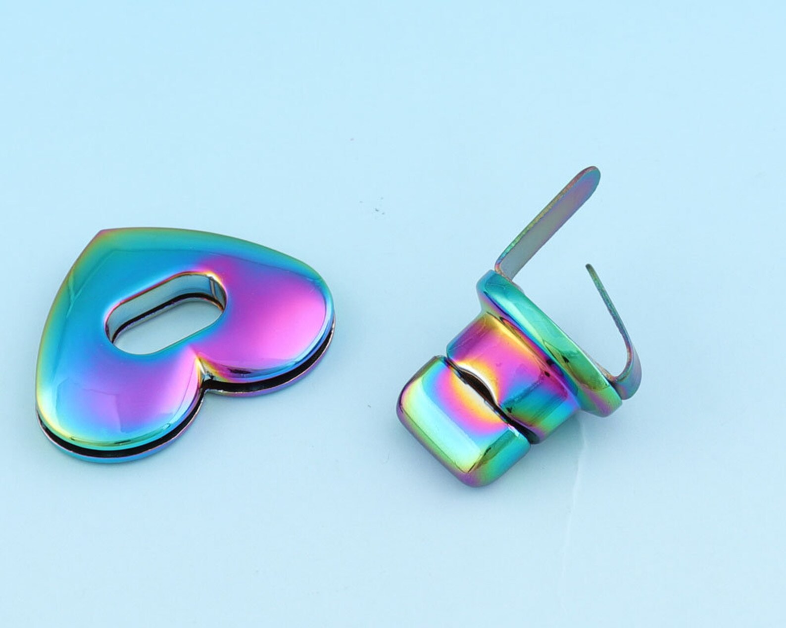 Heart Purse Lock Rainbow Bag Lock 32*25mm Metal Box Lock Latch Lock ...