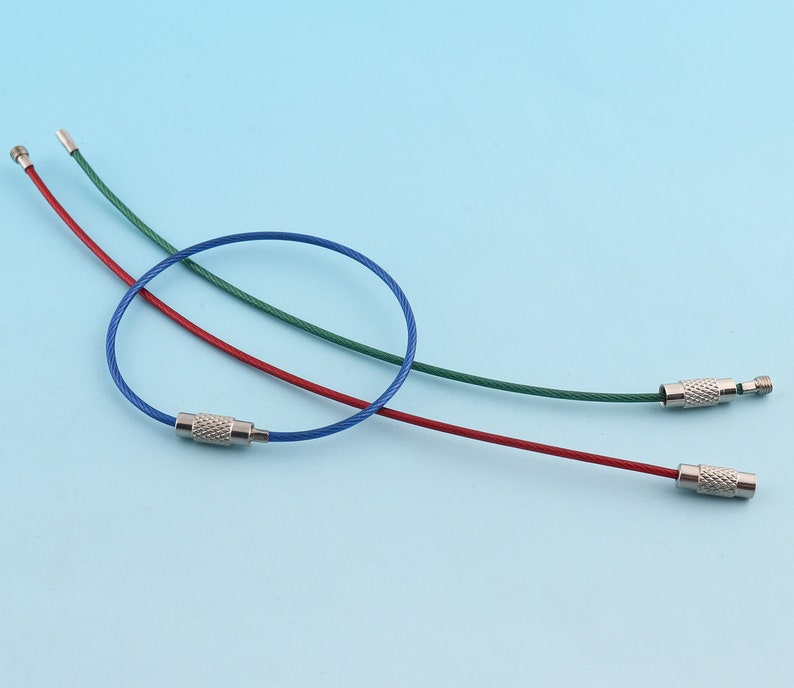 Colorful Wire Key Ring Wire Keychain Key Ring 15pcs Large Key - Etsy