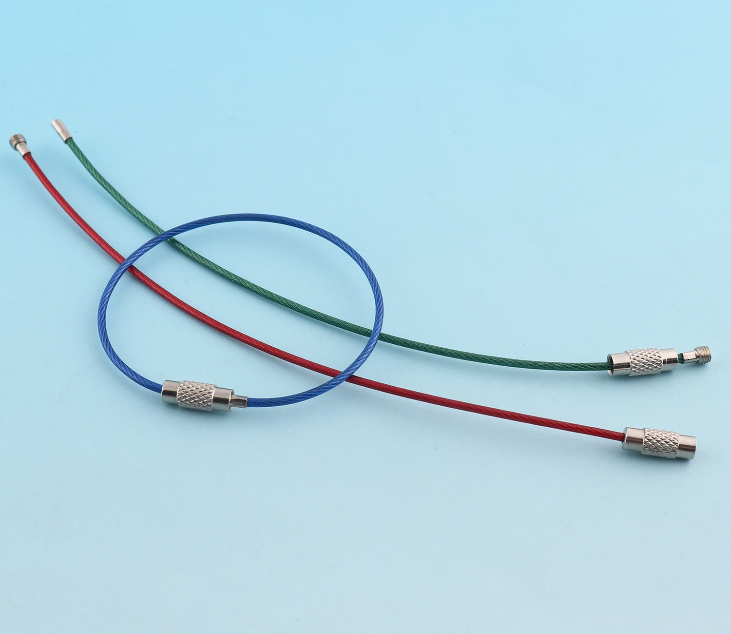 Colorful Wire Key Ring Wire Keychain Key Ring 15pcs Large Key - Etsy