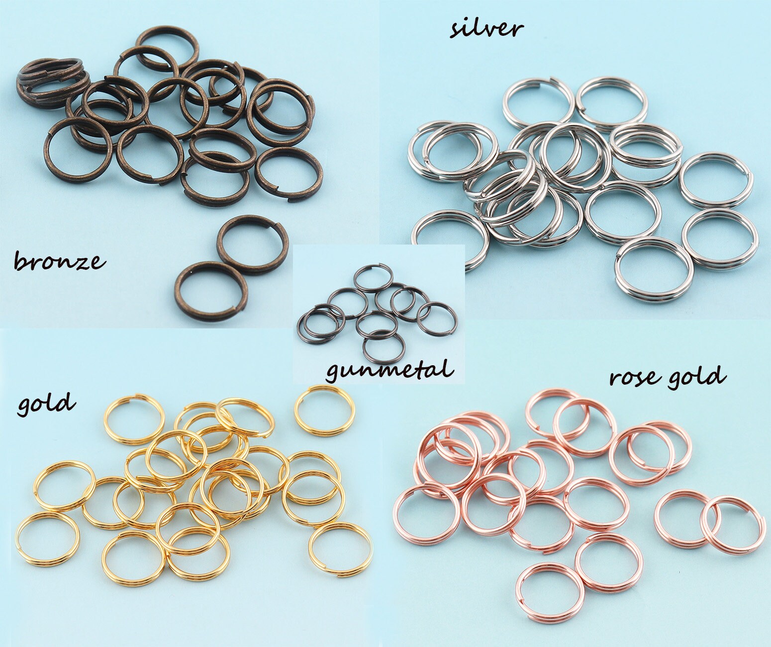 Metal Split Rings 500pcs 10mm Key Ring O Ring Jump Rings Large | Etsy