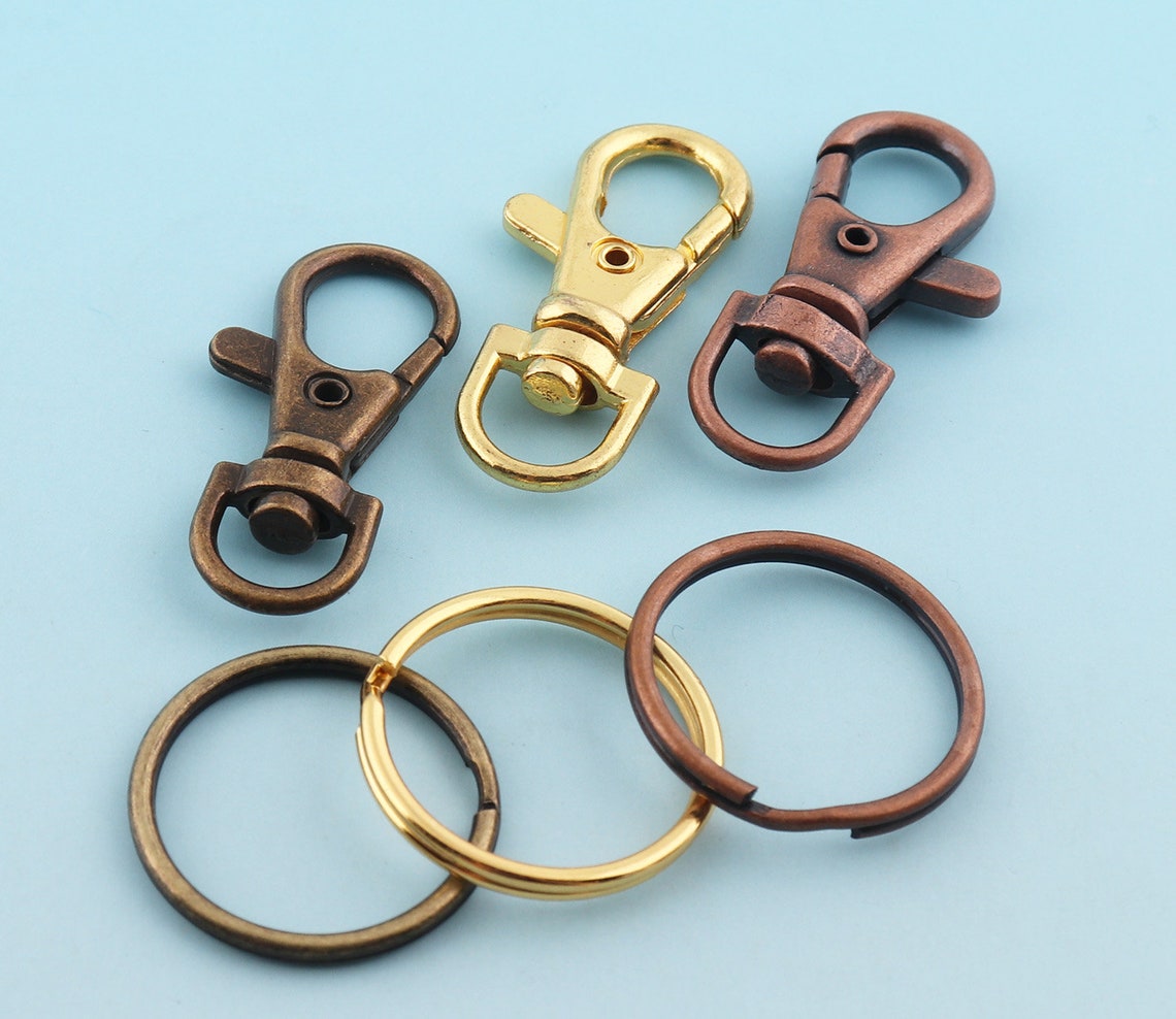 Swivel Clasp With Key Rings 15pcs 38mm Spring Buckle Snap Hook - Etsy UK
