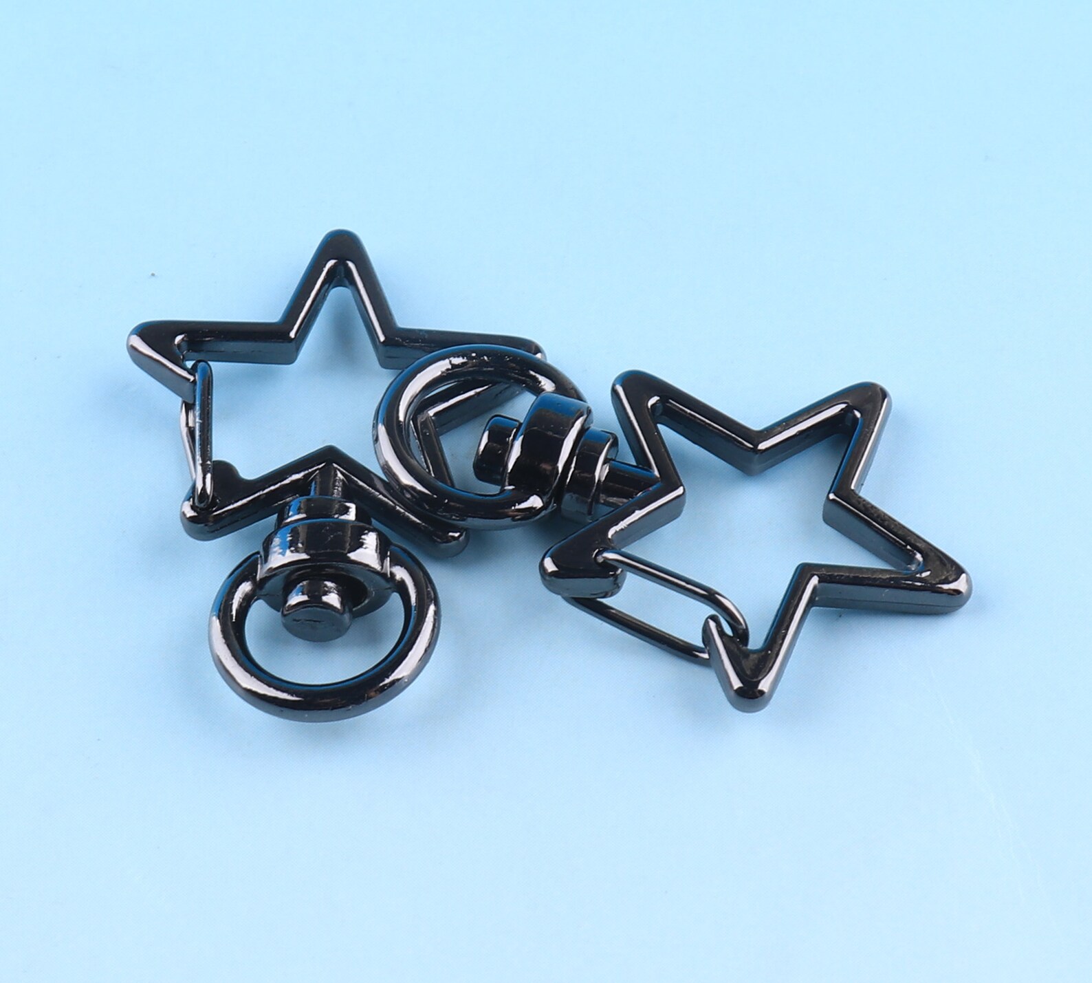 Gunmetal Snap Hook 10pcs 1 3/8 Small Star Swivel Clasp Cute Lobster ...