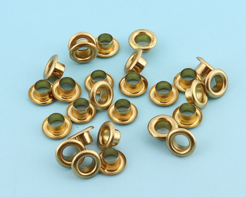 Golden Eyelets 100pcs 8mm Round Grommet Eyelets for Sewing Bead Cores ...
