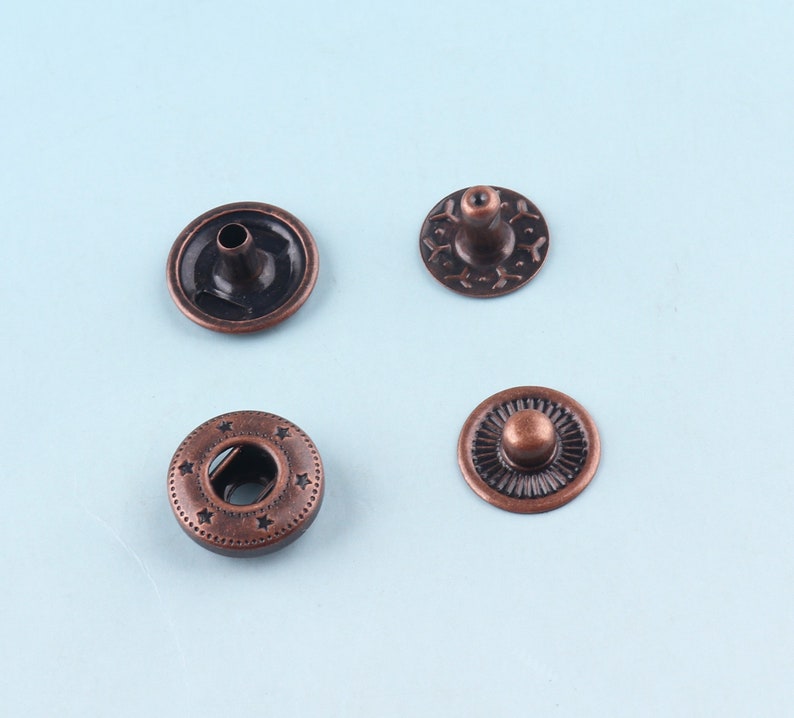 Copper Snap Buttons 50sets 10mm/12mm Snap Studs Spring Popper | Etsy