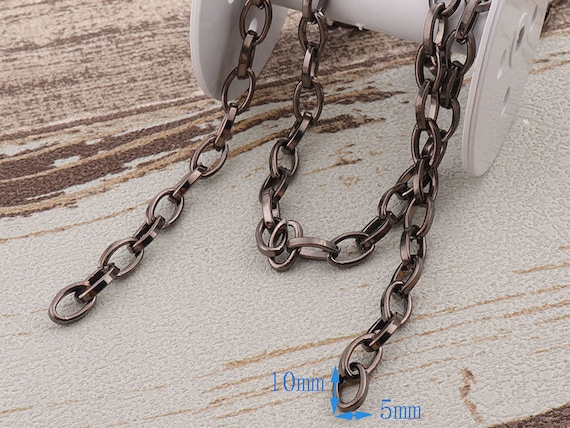 10mm Wide Gunmetal Bag Chains Metal Purse Chain Shoulder | Etsy