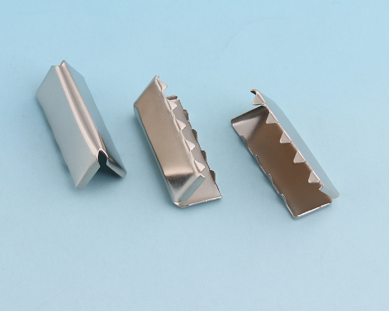 Silver Ribbon End Clamps 50pcs 1inch25mm Ribbon End - Etsy