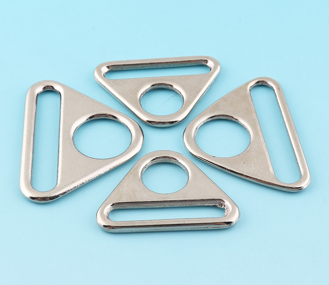 Triangle Double Rings 6pcs 32mm/40mm Metal/alloy Slide Belt Buckle Tri ...