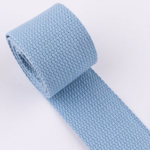 Light Blue Webbing Cotton Webbing 3-10 Yards*32mm Solid Color Webbing ...