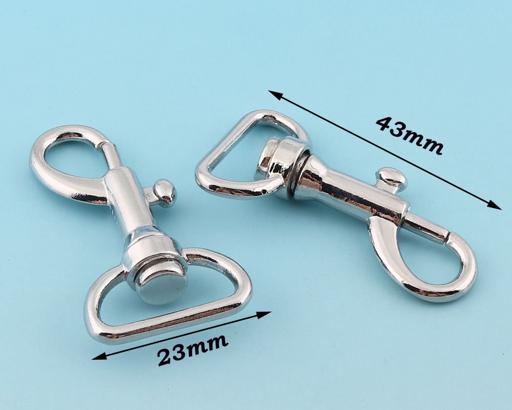 Swivel Clasp 4323mm Silver Snap hook Clasp Push Gate Spring | Etsy