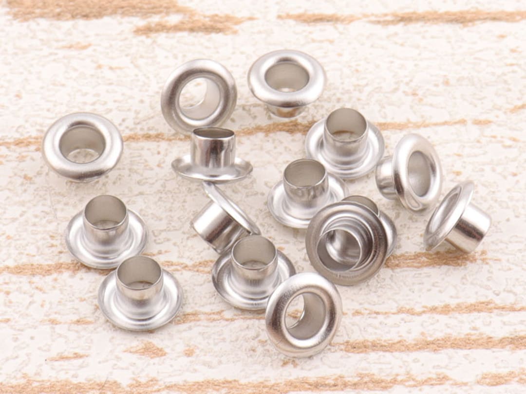 Silver Eyelet Grommets 1/4" Round Grommet Eyelets for Sewing Bead Cores ...