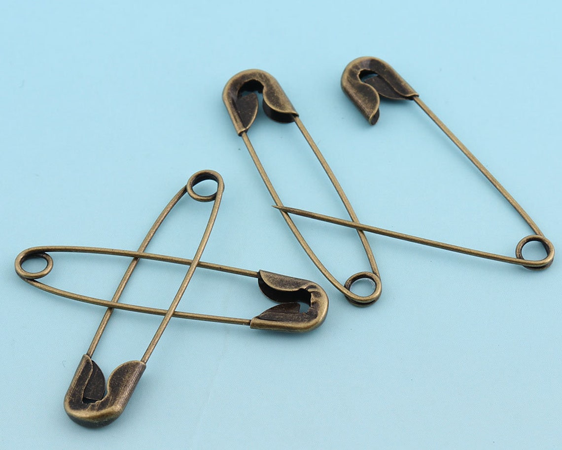 Antique Bronze Safety Pins 30pcs 366mm Charming Safety Pins - Etsy