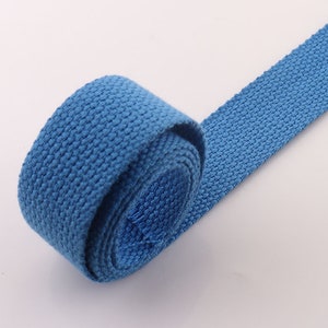 Pure Blue Stripe Webbing 5 Yards*25mm Webbing Fabric Handbag Strap ...