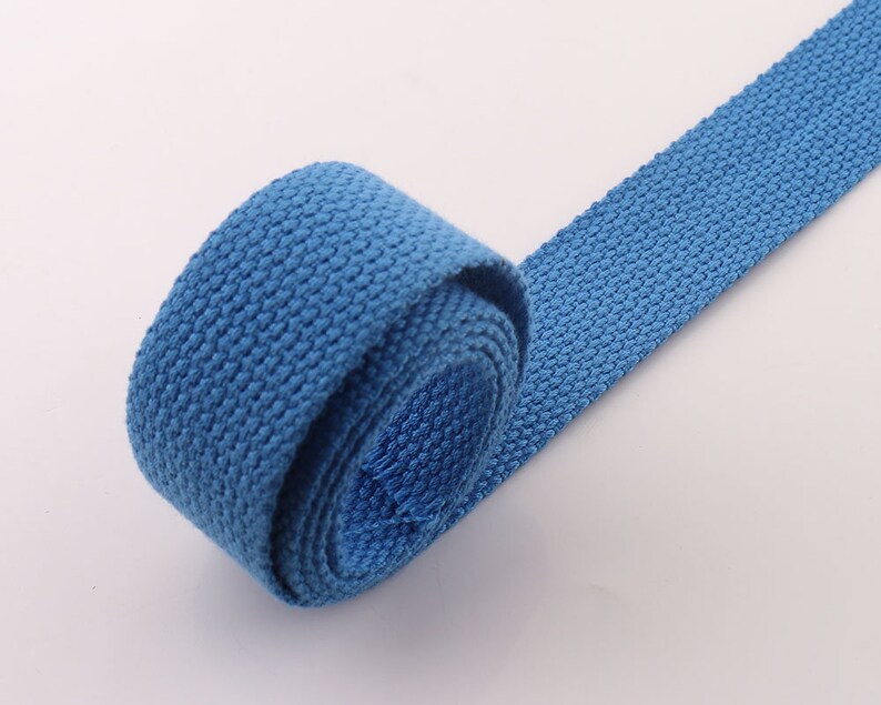 Pure Blue Stripe Webbing 5 Yards*25mm Webbing Fabric Handbag Strap ...