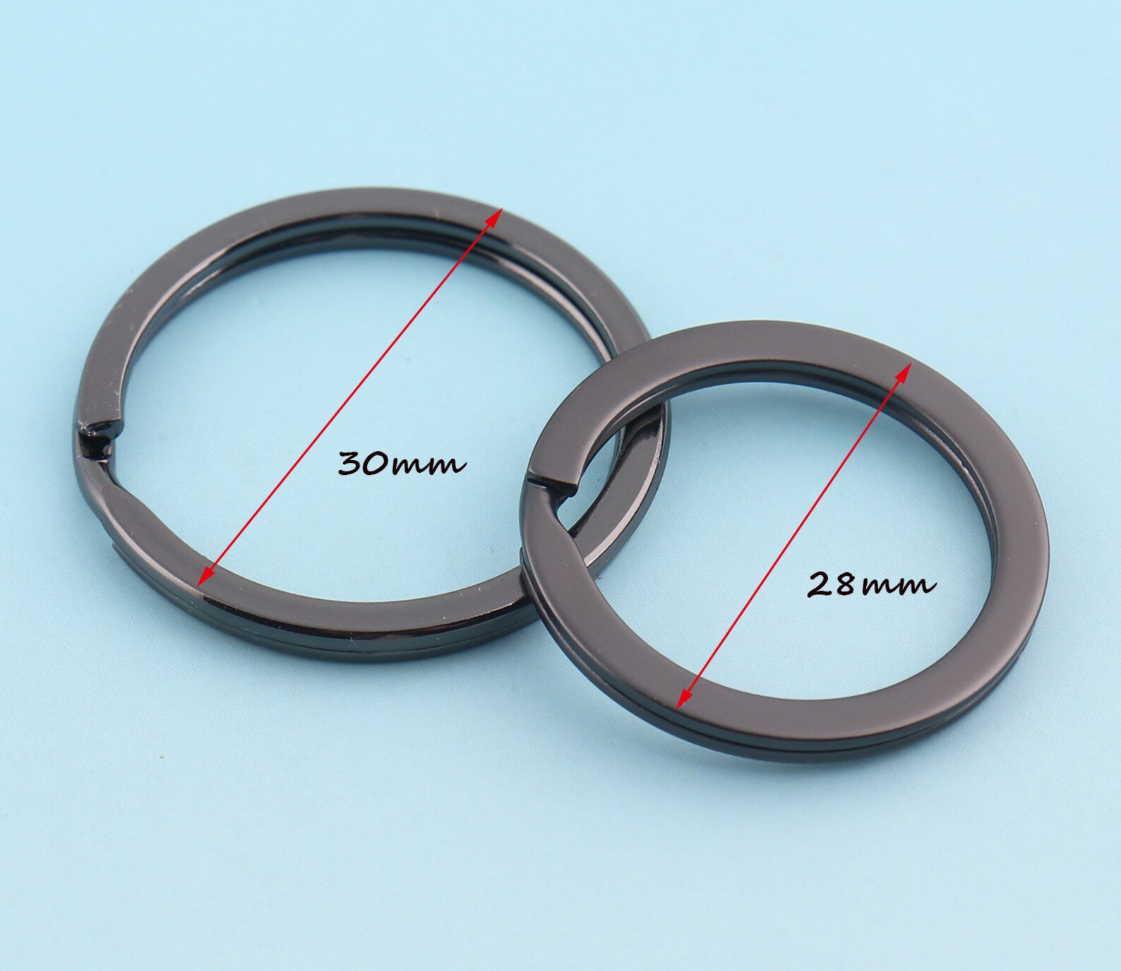 Jump Ring 10pcs 28mm/30mm Gunmetal Key Ring Large Key Fob Ring Metal ...