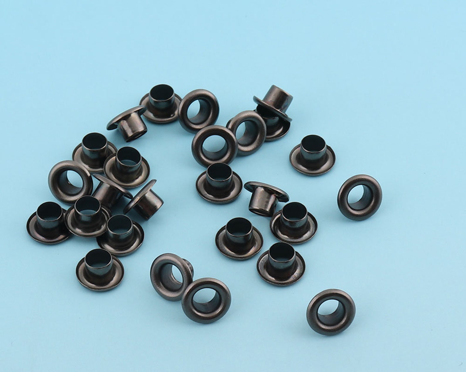Mini Gunmetal Eyelet 100pcs 7mm Round Grommet Eyelets for - Etsy