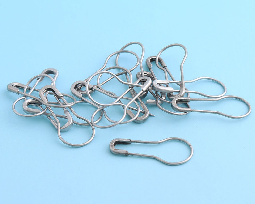Mini Safety Pins 200pcs 219mm Matte Silver Bulb Safety Pins Gold Plated ...