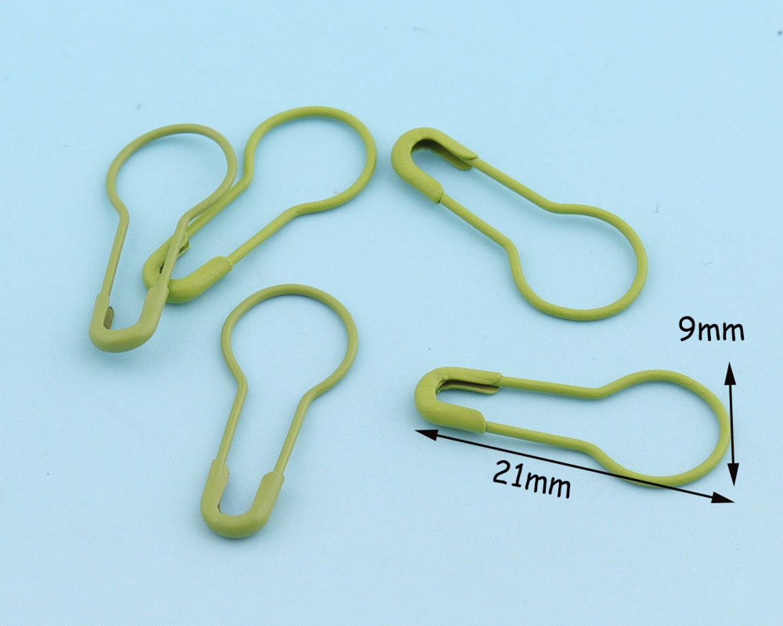 Mini Safety Pins 200pcs 219mm Green Bulb Safety Pins Copper | Etsy