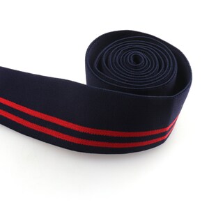 Soft Elastic Webbing Strap 1.5inches Red Elastic Band Stripes Stretch ...