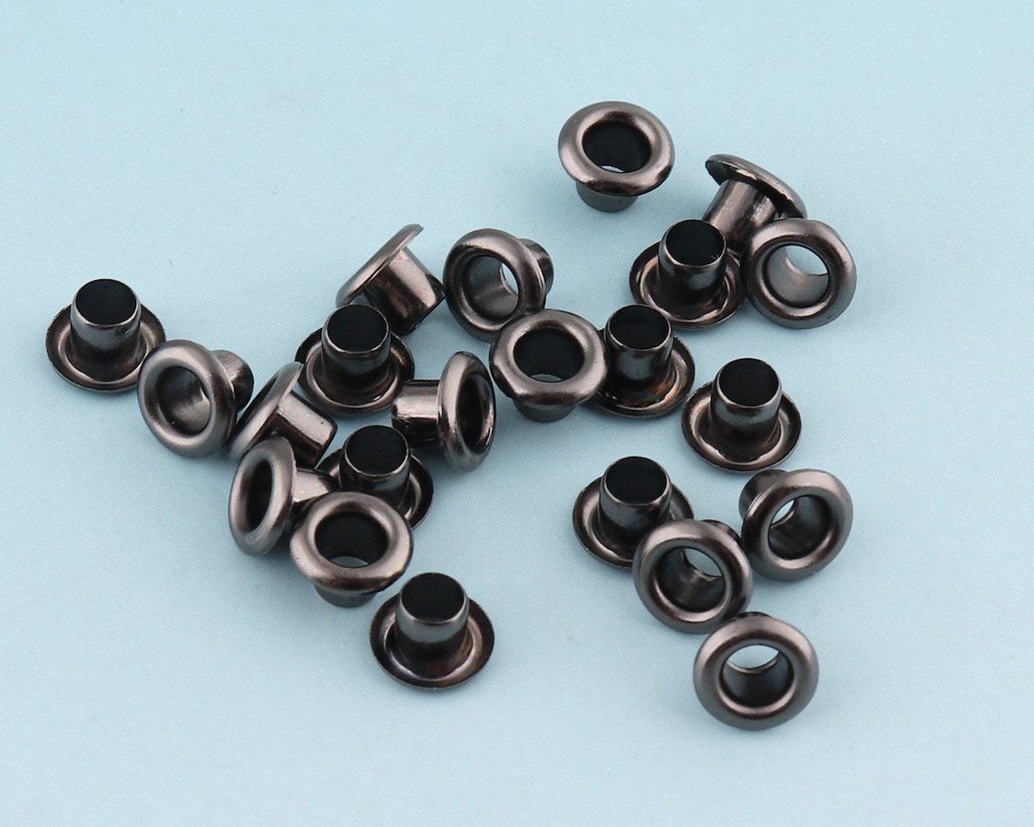 Grommet Eyelets 100pcs 6mm Mini Gunmetal Eyelets Round for - Etsy