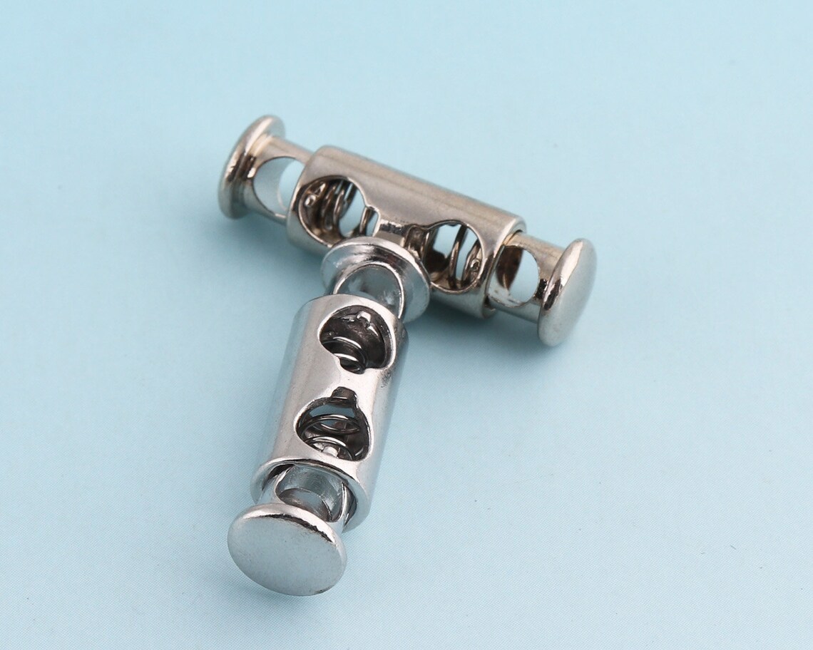 Silver Cord Locks 4pcs 7mm Metal Toggle Cord Stopper Cord - Etsy