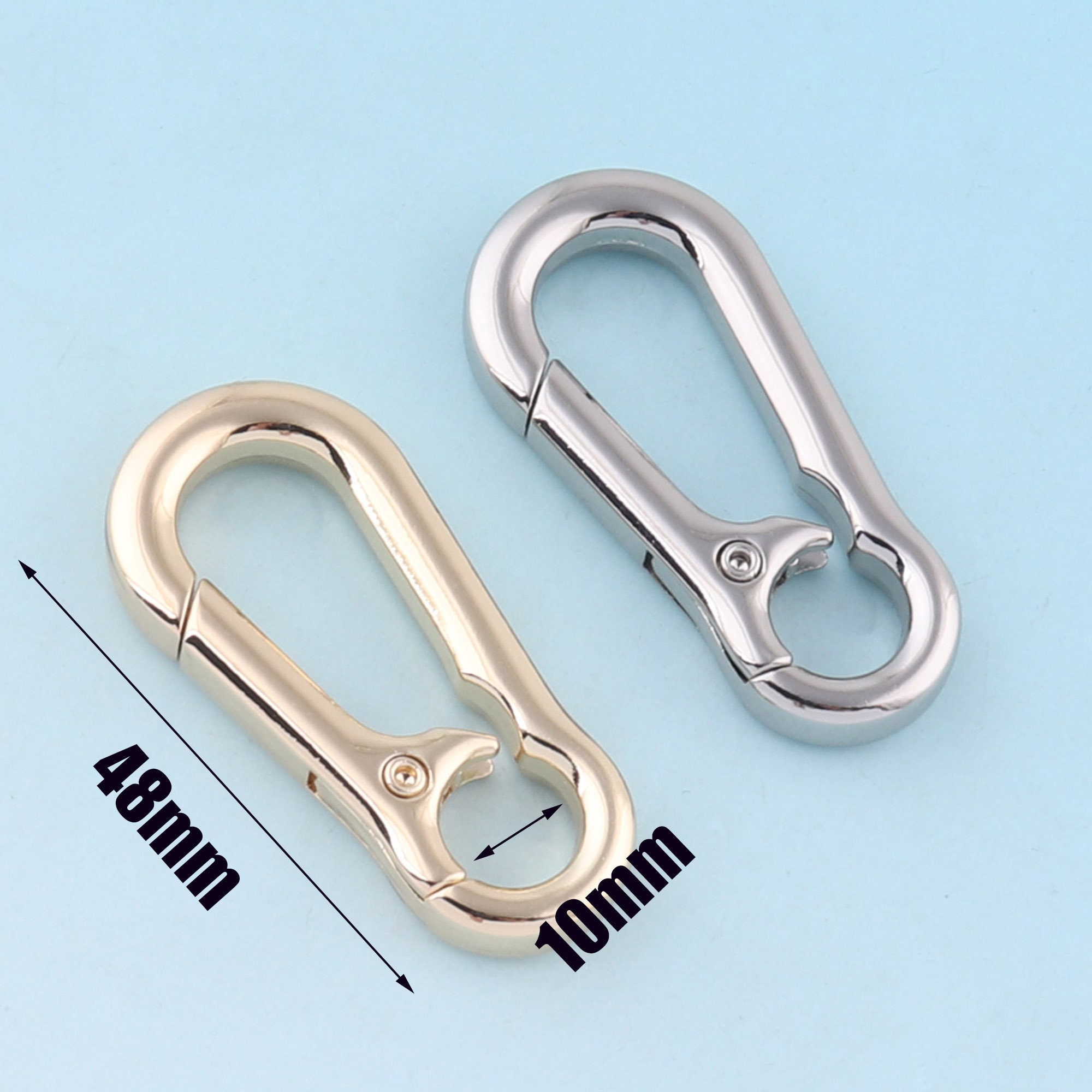 Push Gate Spring Hook Round Spring Clasp Double rings Snap | Etsy