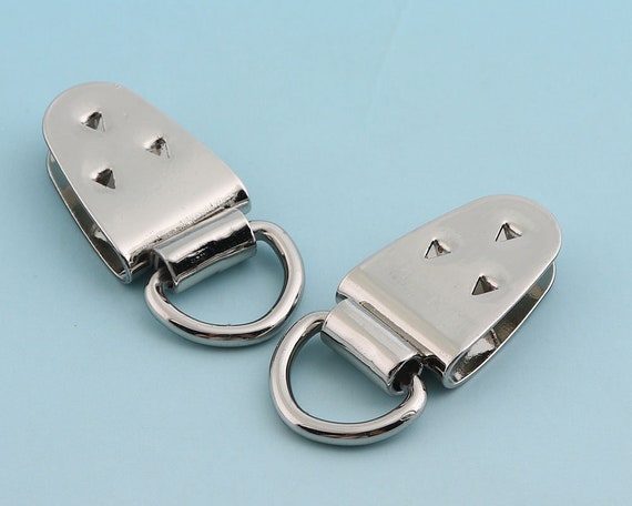 Silver Clips 35mm Leather Zip Puller Metal Zipper Fastener | Etsy