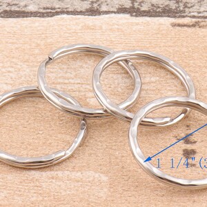 20pcs Key Ring Silver O Ring Large Key Fob Ring 1 1/4”(30mm) Metal ...