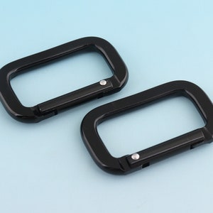 Black Carabiner Key Ring Personalized Carabiner 4pcs 40mm Black ...
